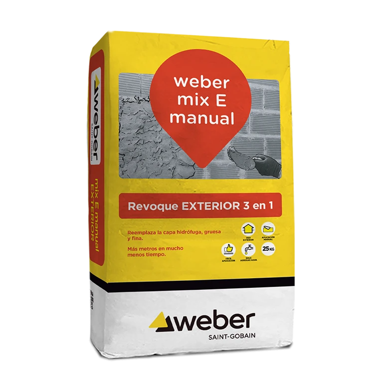 weber mix E manual : Revoques manuales o proyectables > Revoque y ...