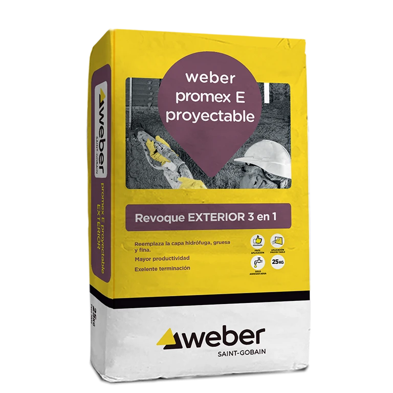 weber promex E proyectable : Revoques manuales o proyectables > Revoque ...